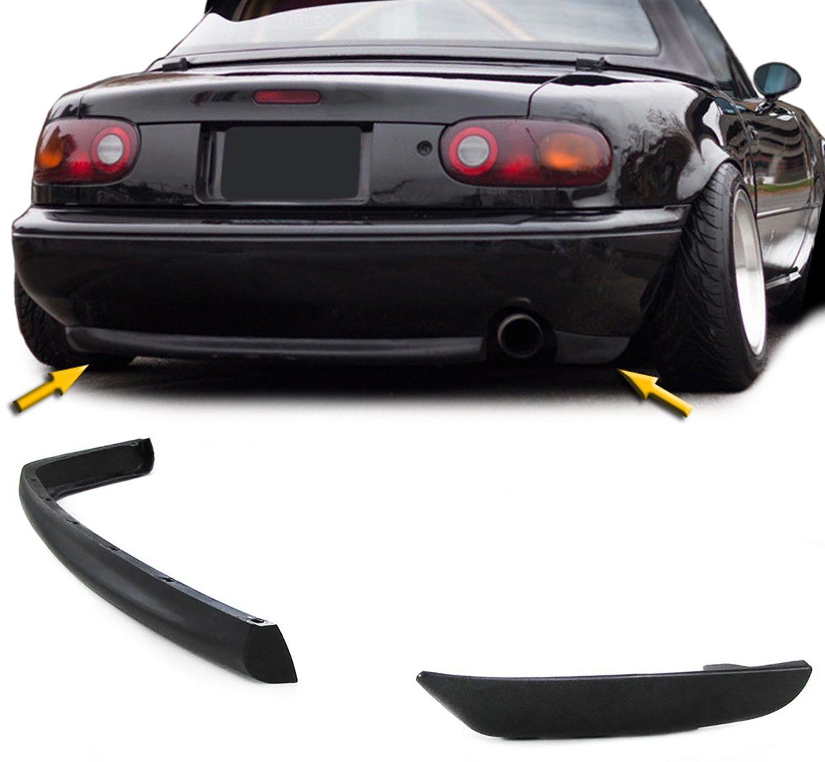 R Package Rear Bumper Lip/ Spoiler addon (difuser) for Mazda MX-5 MK1 ...