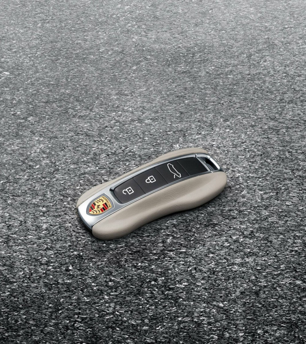 New car key with leather elements for Porsche in Keyrings - buy best ...