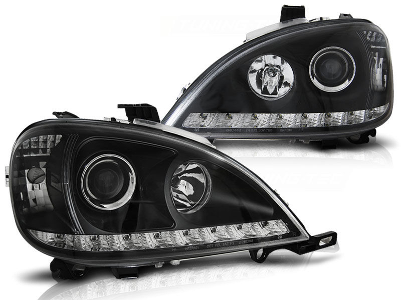 HEADLIGHTS DAYLIGHT BLACK fits MERCEDES W163 ML M-KLASA 03.98-08.01 in ...