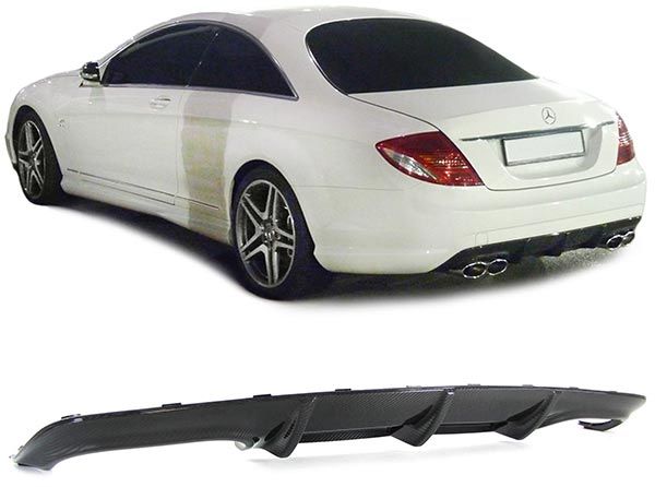 Carbon Rear Bumper Diffuser for Mercedes C216 in Spoilers - buy best ...