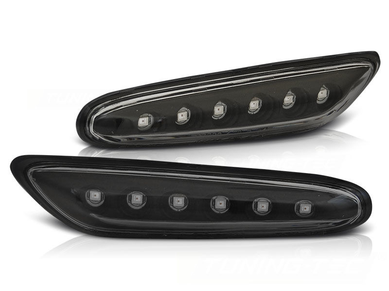 SIDE TURN MARKERS CLEAR BLACK LED fits BMW E90 / E91 E92 / E93 2005 ...