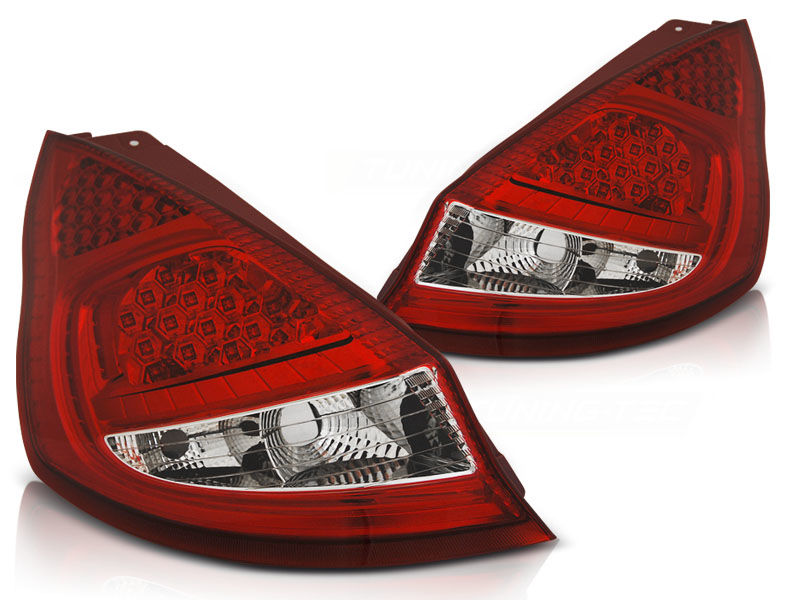 RED WHITE LED TAIL LIGHTS For FORD FIESTA MK7 08-12 HB in Taillights ...