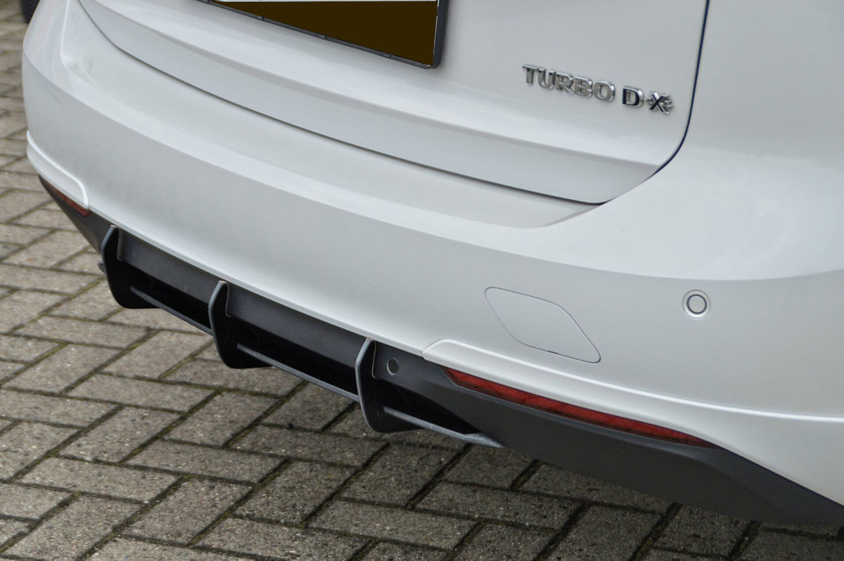 Performance Rear Bumper diffuser addon with ribs / fins For Opel ...