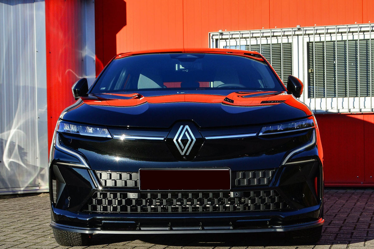 Black Gloss Front Bumper spoiler / skirt /valance For Renault Megane E ...