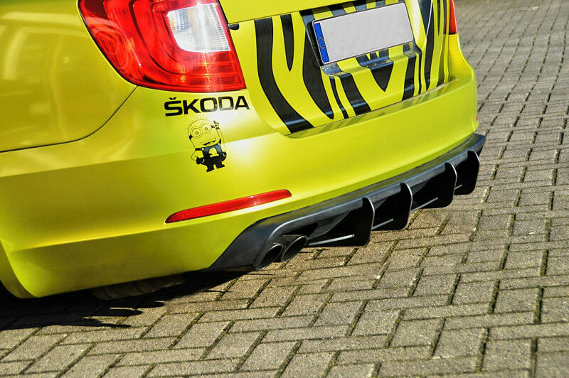 Performance Rear Bumper diffuser + Diffuser addon with fins / ribs For ...
