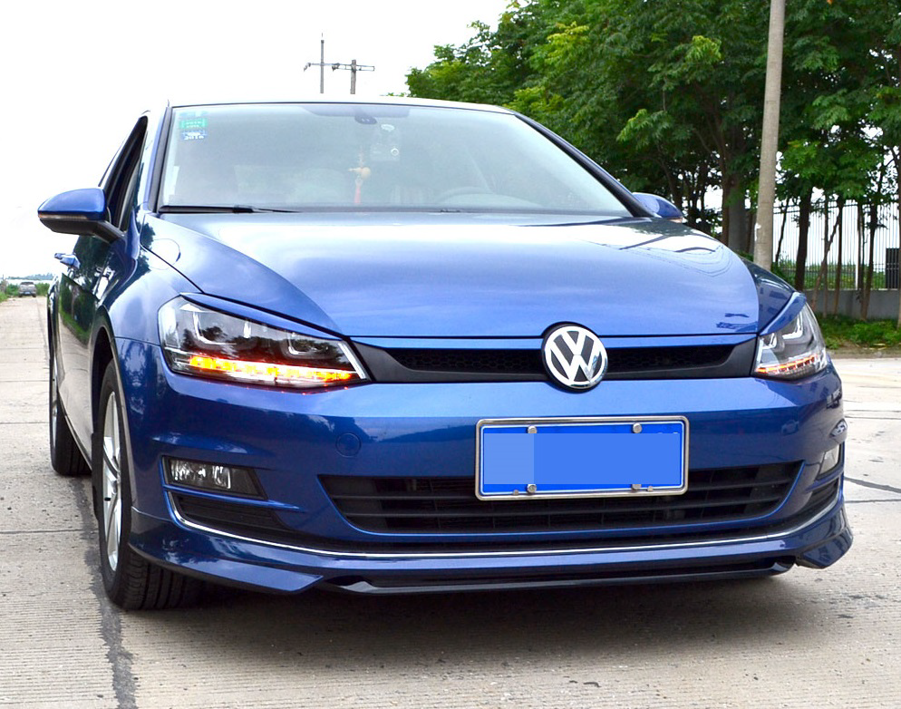 A Style Front Bumper Lower Spoiler for VW Golf 7 2012-2016 in Spoilers ...
