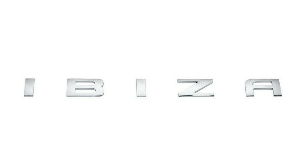 NEW GENUINE SEAT IBIZA MK5 17- REAR TRUNK CHROME LETTERING EMBLEM BADGE ...