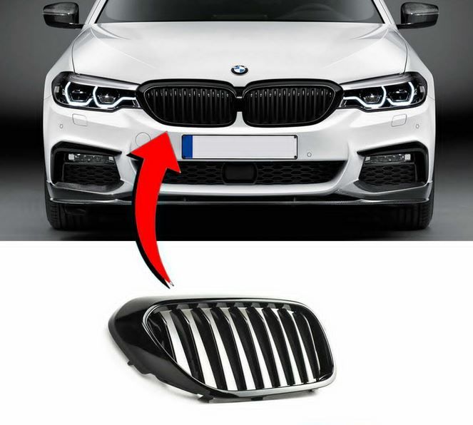 NEW GENUINE BMW 5 SERIES G30 G31 M PERFORMANCE FRONT KIDNEY GRILL BLACK ...