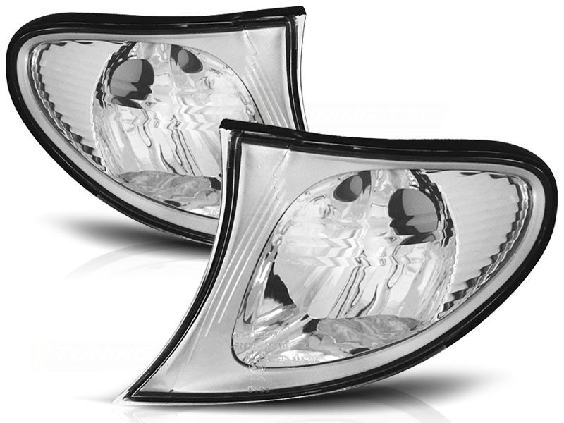 Chrome Clear Front Turnsignals/ corner lights For BMW E46 01-05 Saloon ...