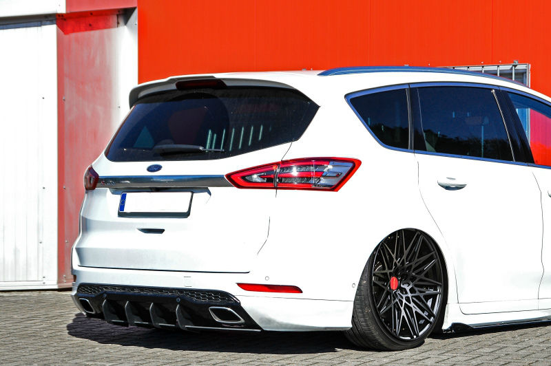 Performance Rear Bumper diffuser addon with ribs / fins For Ford S-Max ...