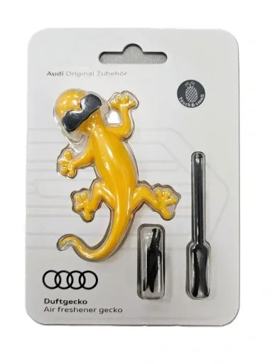 NEW 2025 Genuine Audi Quattro Air Freshener Yellow Gecko in Sunglasses ...