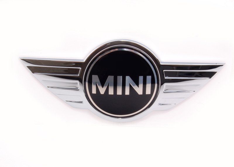 MINI NEW GENUINE R55 CLUBMAN R56 R57 HOOD EMBLEM BADGE CHROME ...