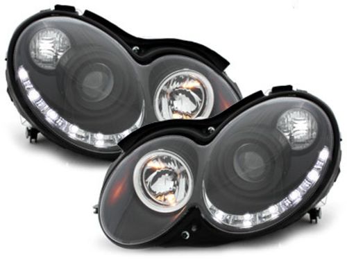 HEADLIGHTS DAYLIGHT BLACK FOR MERCEDES CLK W209 03-10 in Headlights ...