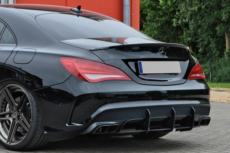 Performance Rear Bumper diffuser addon with ribs fins For Mercedes Benz ...