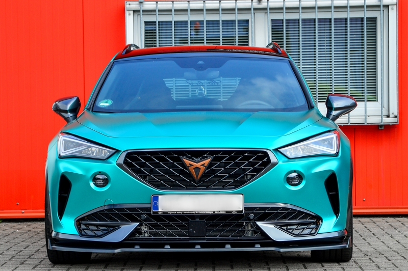 Black Gloss Front Bumper spoiler / skirt / valance with Wing For Cupra ...