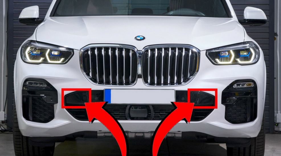 NEW GENUINE BMW X5 SERIES G05 M FRONT BUMPER TOW COVERS PAIR SET N/S ...
