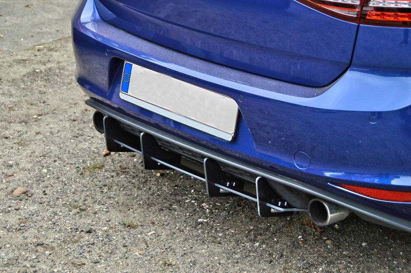 Performance Rear Bumper diffuser with ribs For VW Golf 7 GTI/ GTD/ GTE ...