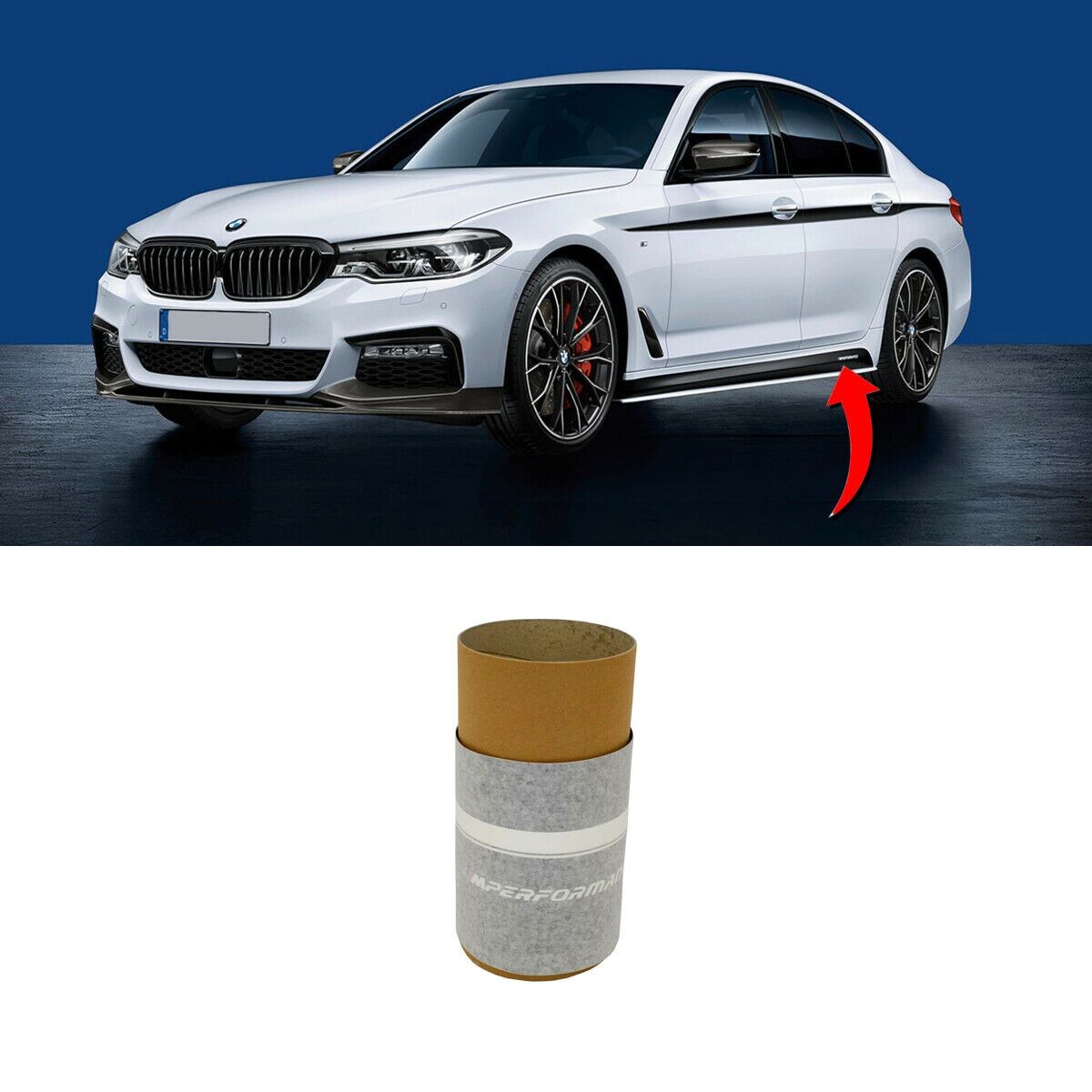 NEW BMW GENUINE 5 SERIES G30 G31 F90 M PERFORMANCE SIDE SKIRT DECALS ...