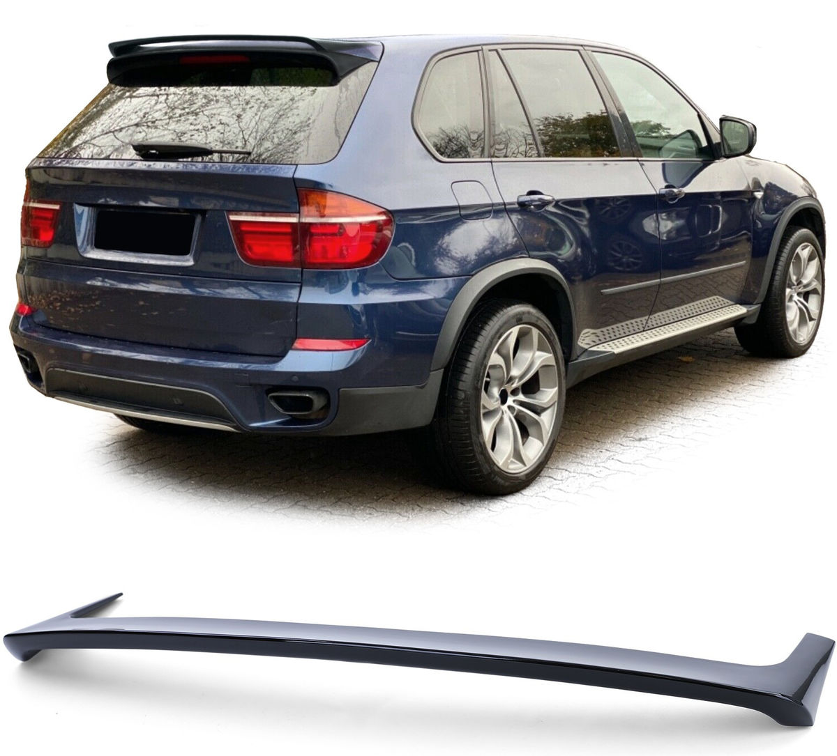 HM Style Black Gloss Rear Door Spoiler Wing for BMW X5 E70 + X5M in ...