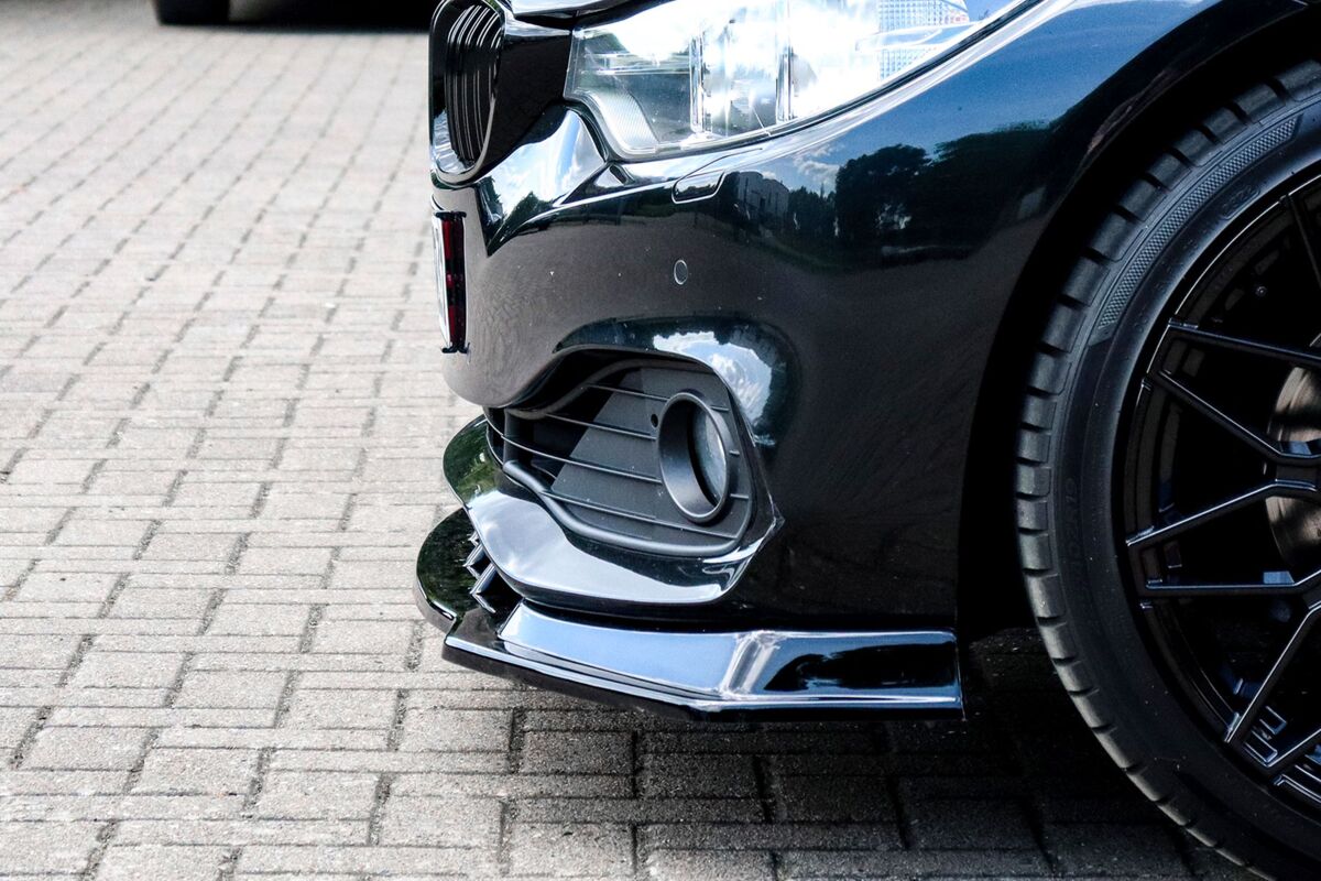Black Gloss Front Bumper spoiler / skirt /valance For BMW 4 Series F32 ...