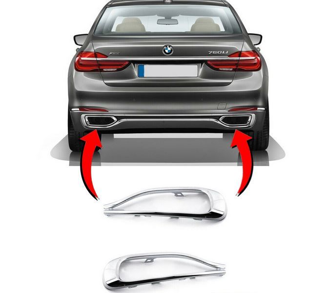 NEW GENUINE BMW 7 SERIES G11 G12 REAR BUMPER RUBBER STRIPS PAIR SET N/S ...