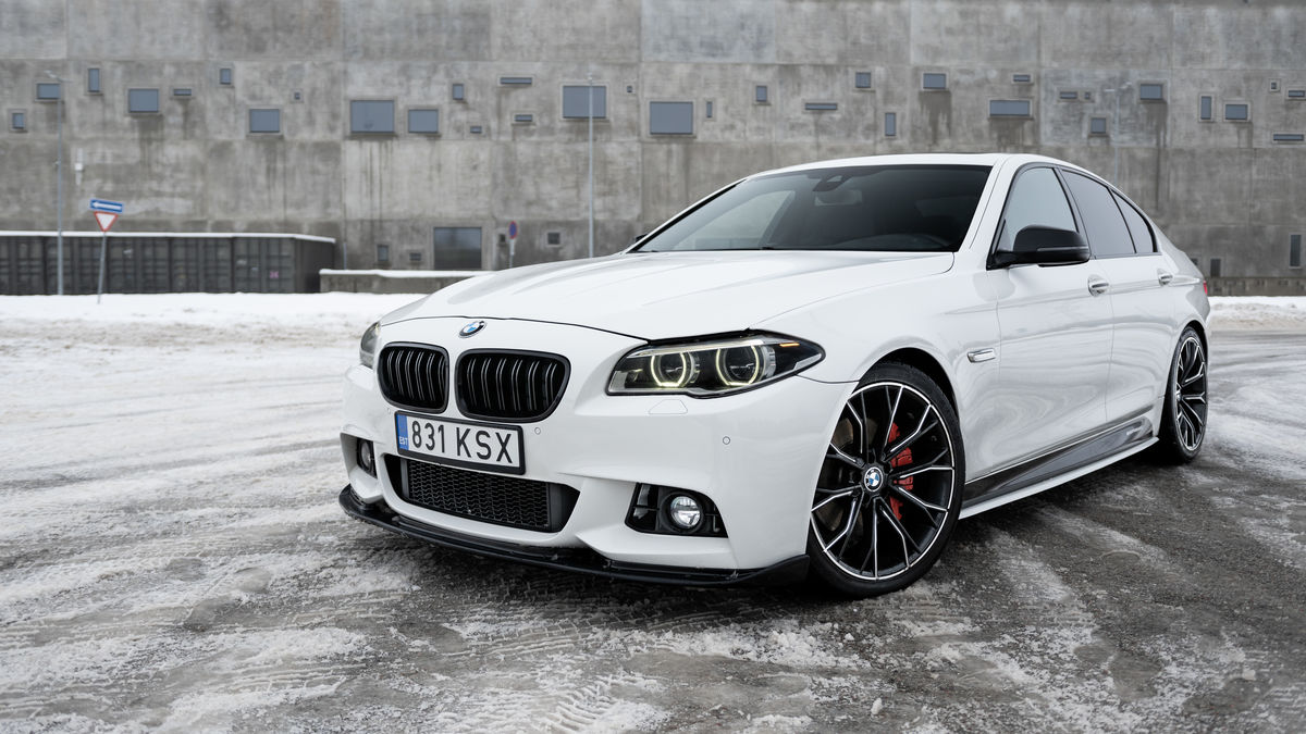 F10 / F11 M Sport / M5 Side skirts addons blades Performance ABS White ...