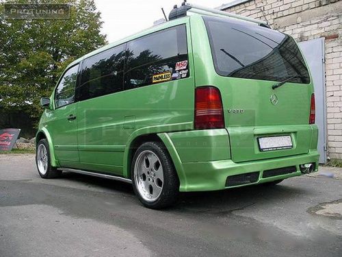 Rear bumper spoiler addon For Mercedes V-class W638 in Diffusers ...