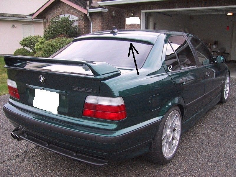 Rear Window Spoiler/ Roof sunguard For BMW e36 Saloon in Sunblinds ...