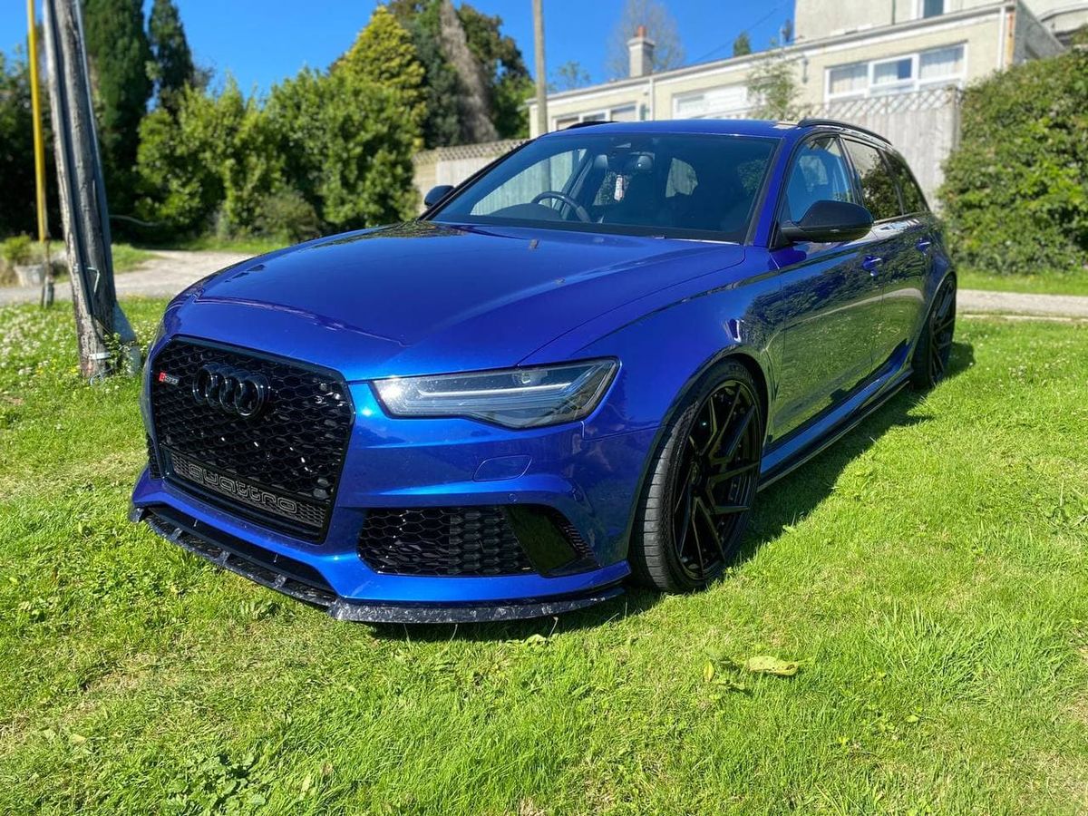 P-Performance RS6 C7 4G 13-18 Front Bumper Lip Spoiler Forged Carbon ...