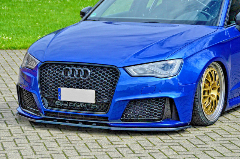 Black Gloss Front Bumper spoiler / skirt /valance For Audi RS3 8V (8VA ...