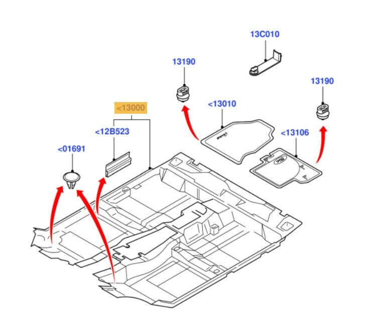 NEW GENUINE FORD FOCUS 1998-2005 FULL INTERIOR FLOOR CARPET MIDNIGHT ...