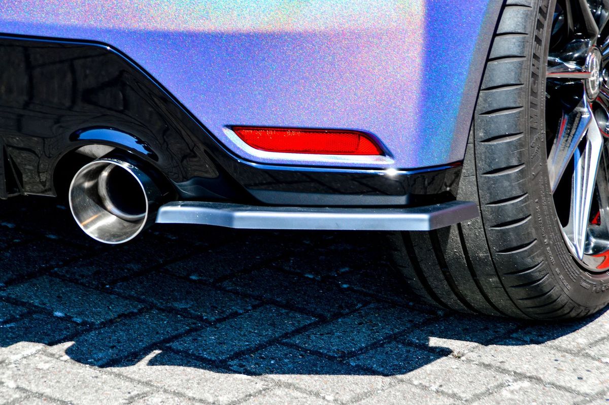 Black Gloss Performance Rear Bumper Side Flaps / Splitters For Toyota ...