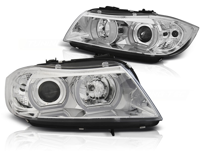 3D U-LED XENON HEADLIGHTS CHROME For BMW E90 E91 05-08 in Priekšēji ...