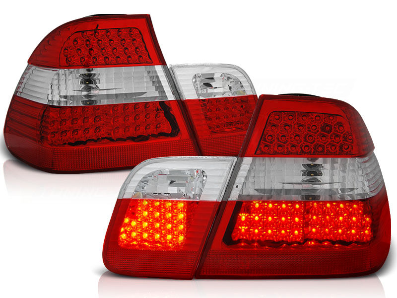 LED TAIL LIGHTS RED WHITE fits BMW E46 09.01-03.05 SEDAN in Taillights ...