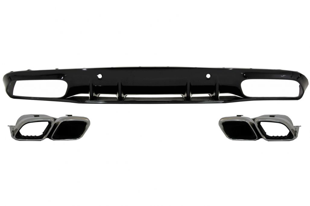 Rear Bumper Valance Diffuser suitable for Mercedes C-Class C205 A205 ...