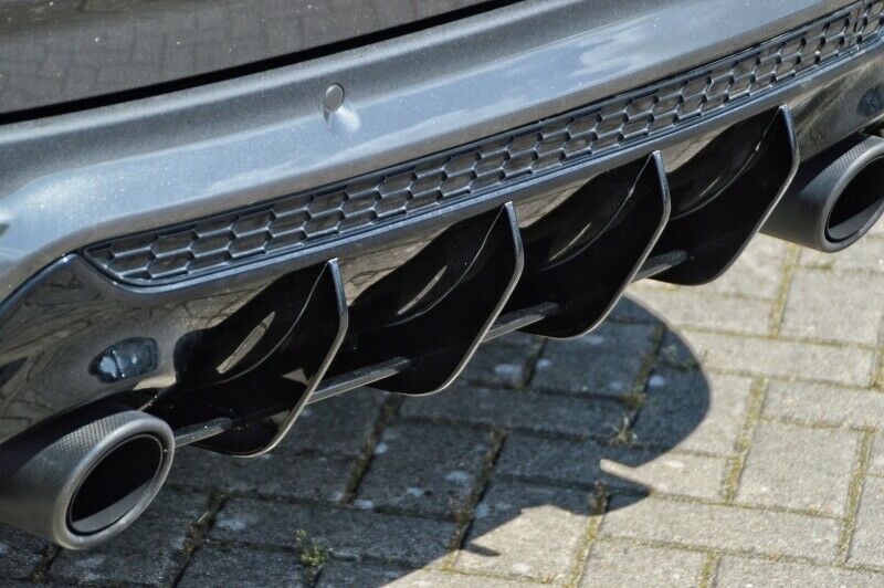 Rear Bumper diffuser with fins/ ribs For Ford Kuga MK2 C520 + Ford ...