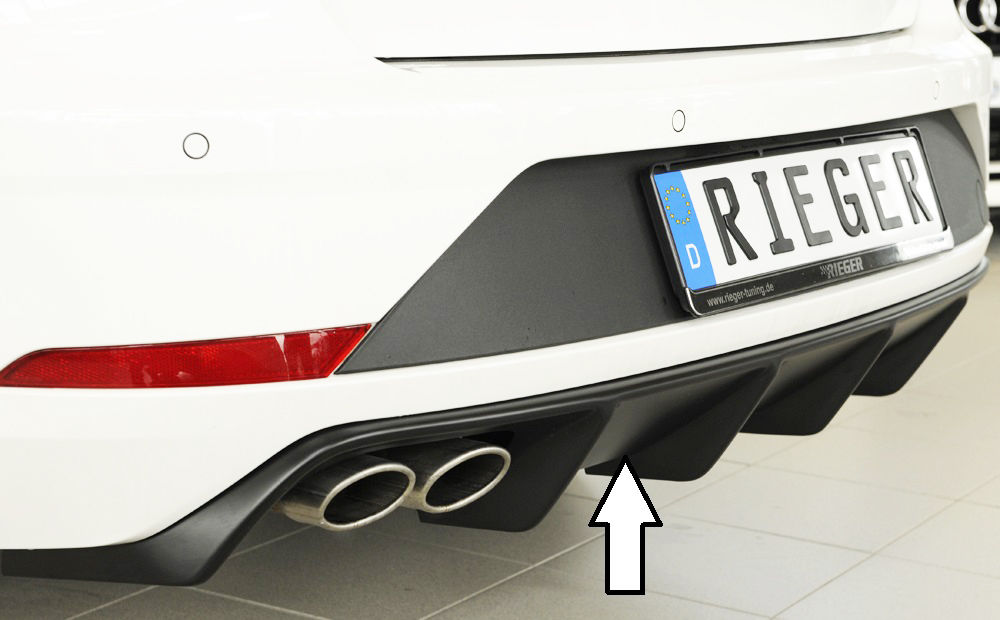 Rieger rear diffuser for Seat Leon FR (5F) without hitch ST/Station ...