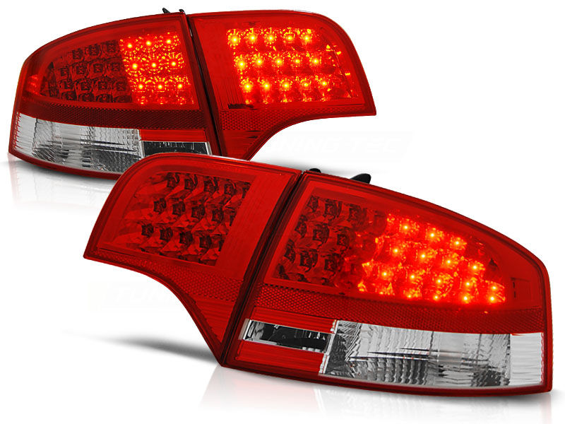 LED TAIL LIGHTS RED WHITE fits AUDI A4 B7 11.04-11.07 SEDAN in ...