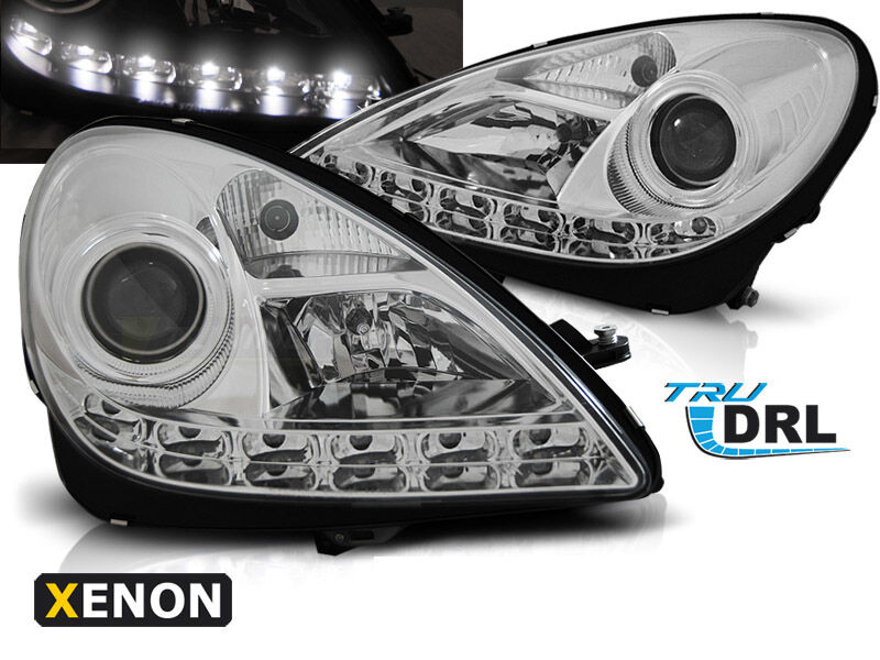 XENON HEADLIGHTS DAYLIGHT BLACK fits MERCEDES R171 SLK 04-11 in ...