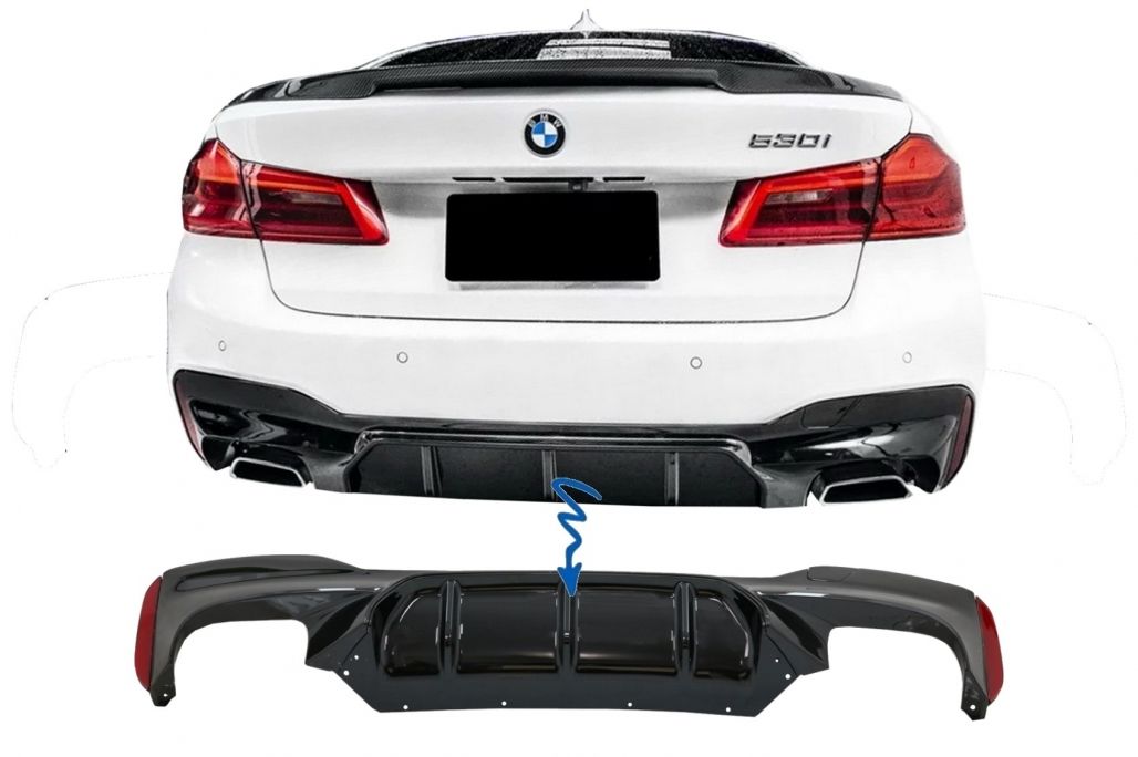M5 Performance Black Gloss Diffuser for Rear M Sport bumper BMW G30/G31 ...
