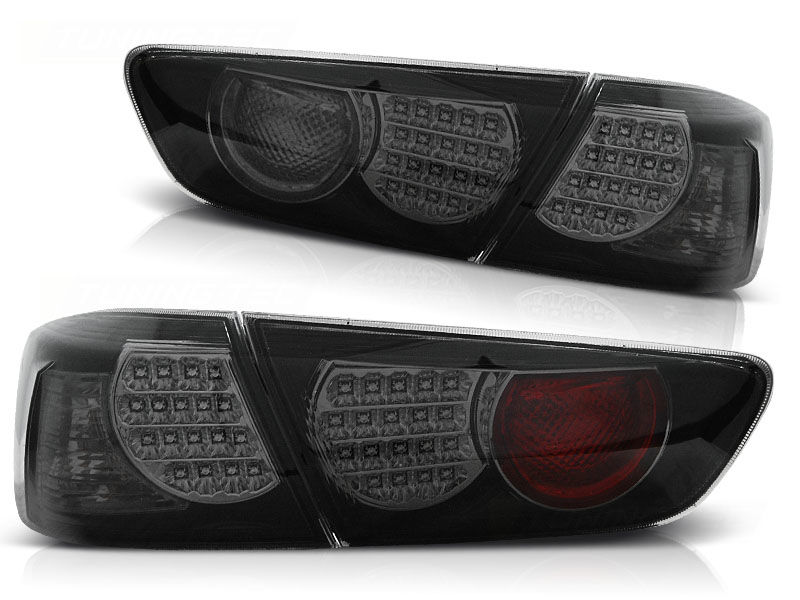 BLACK SMOKE LED TAIL LIGHTS For MITSUBISHI LANCER 8 SEDAN 08-11 in ...