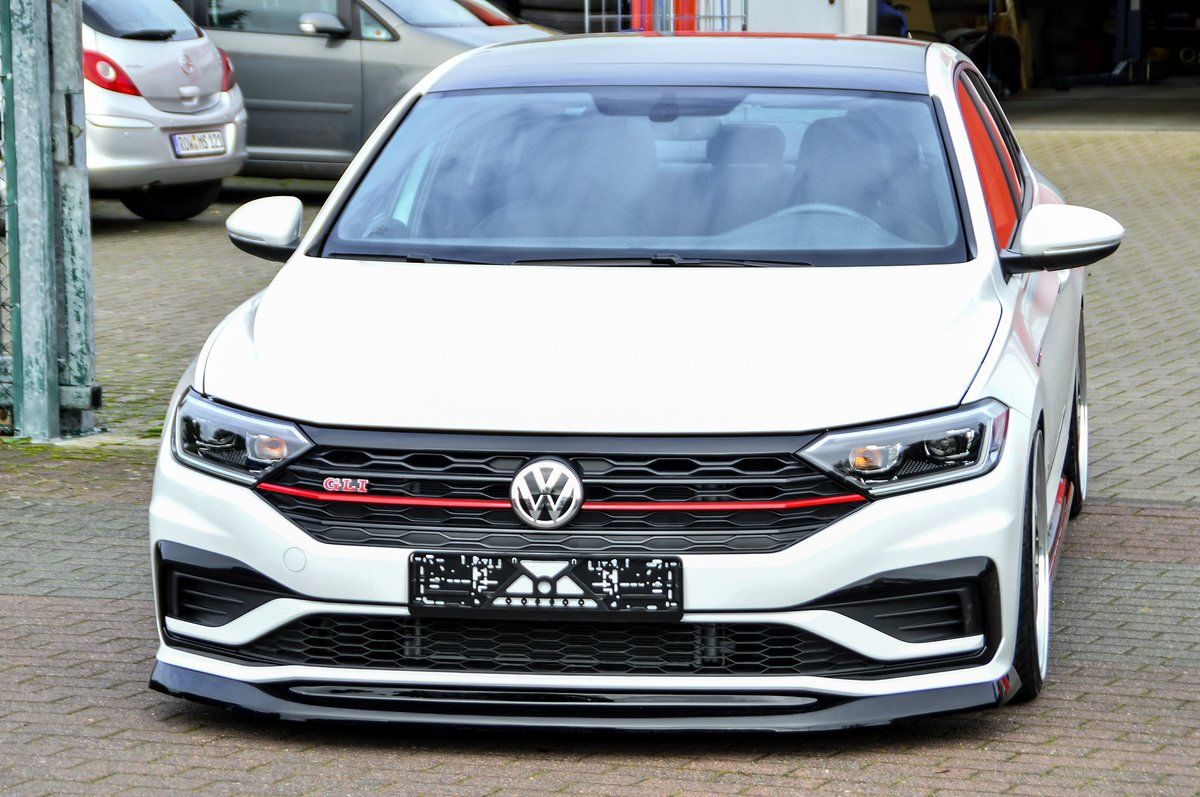 Black Gloss Performance Front Bumper spoiler / skirt / valance For VW ...