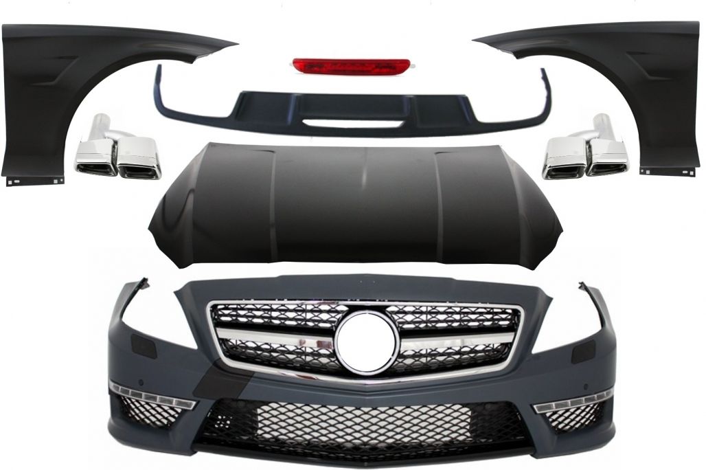 Complete Body Kit CLS63 Design with Exhaust Muffler Tips for Mercedes ...