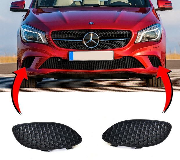 NEW GENUINE MERCEDES BENZ CLA C117 13-19 FRONT BUMPER SIDE GRILLS PAIR ...