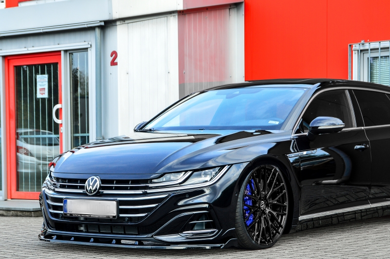 Front Bumper spoiler / skirt / valance with Wing For VW Arteon R-Line ...