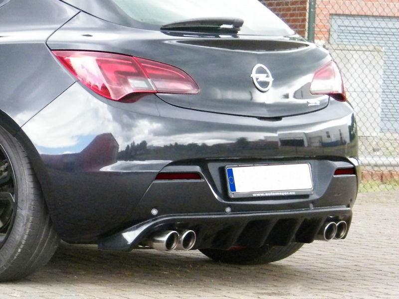 Performance Rear Bumper diffuser addon with ribs / fins For Opel Astra ...