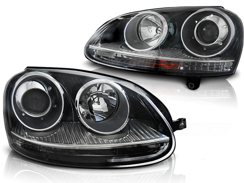 GTI / R32 Look Black Projector Headlights For VW Golf 5 03-09 in ...