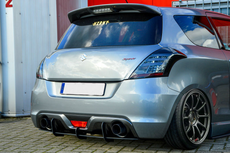 Rear Bumper diffuser addon with ribs / fins For Suzuki Swift Sport NZ ...