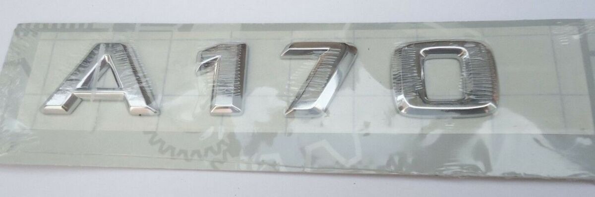 NEW GENUINE MERCEDES BENZ A CLASS REAR TRUNK A 170 LETTERING CHROME ...