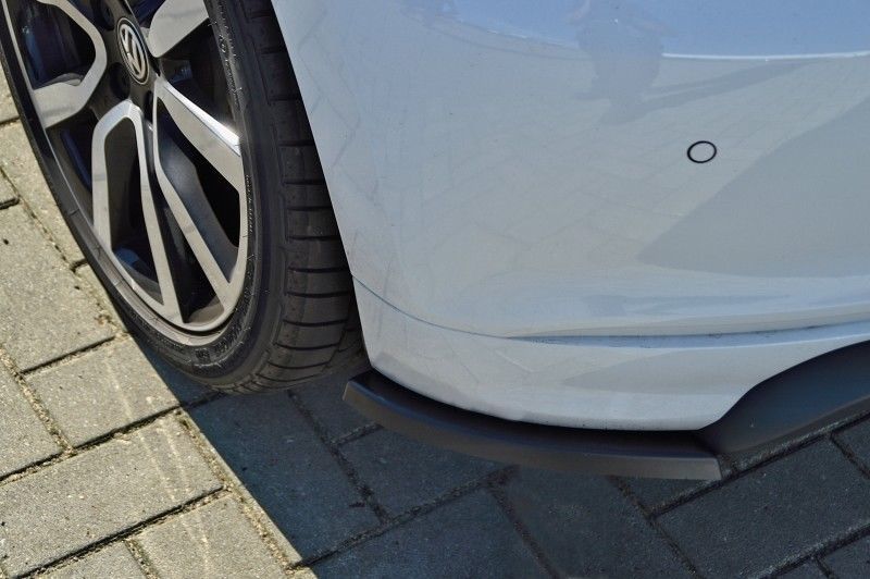 Black Gloss Performance Rear Bumper Side Flaps For VW Polo 5 6C R-Line ...